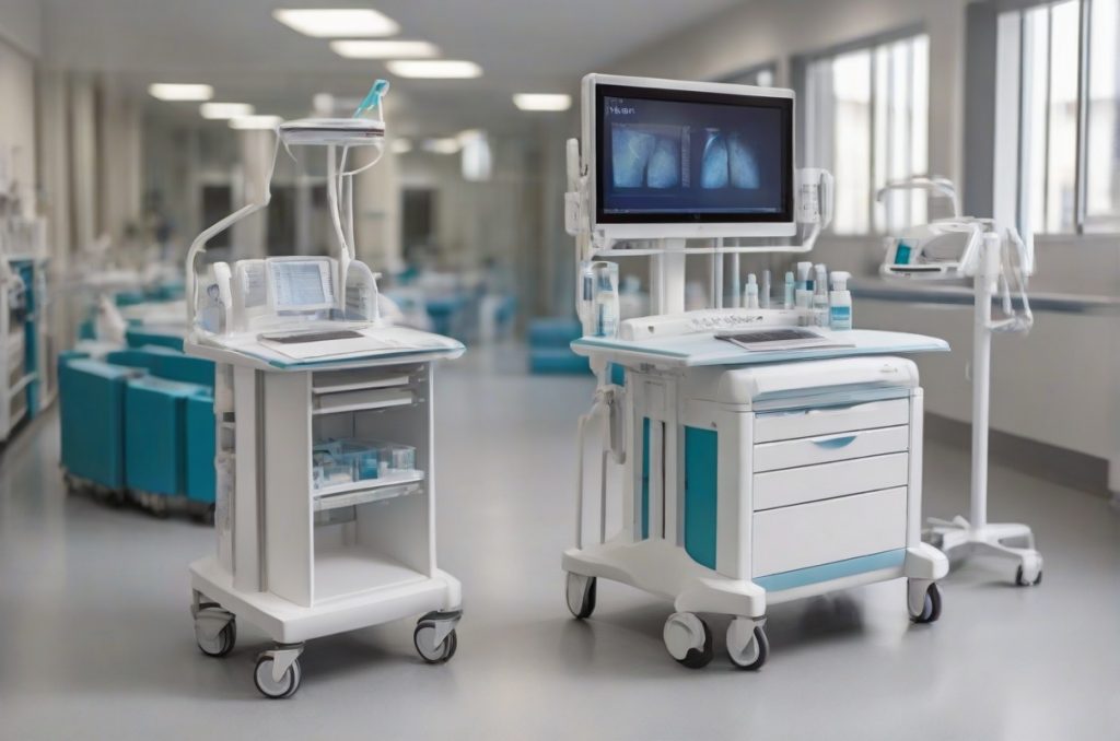 Medical Workstation Trolley Essentials for Clinics - laryngoscopemole